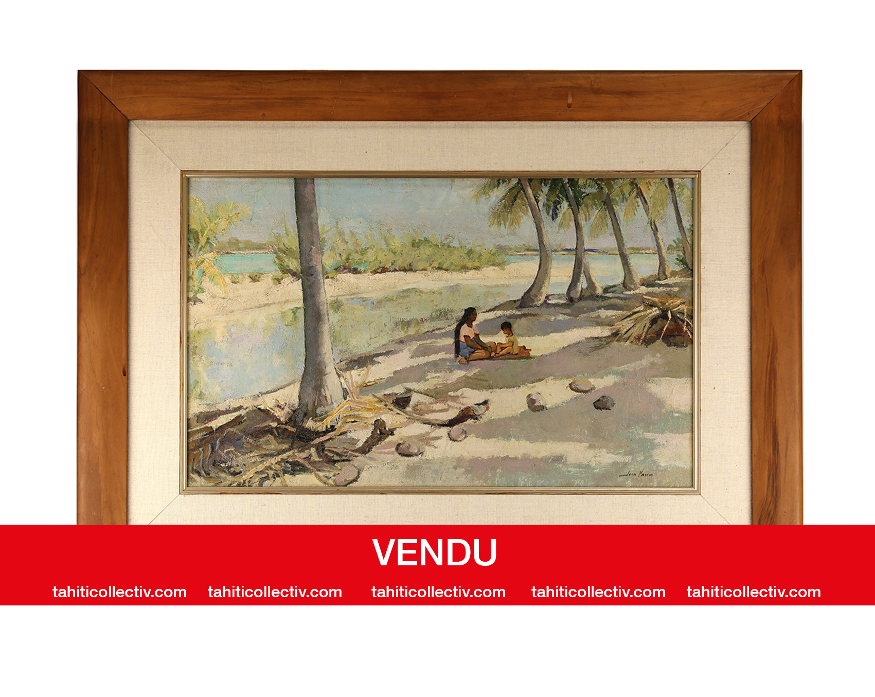 Jean MASSON - Huile sur isorel signée | Tahiti Collectiv