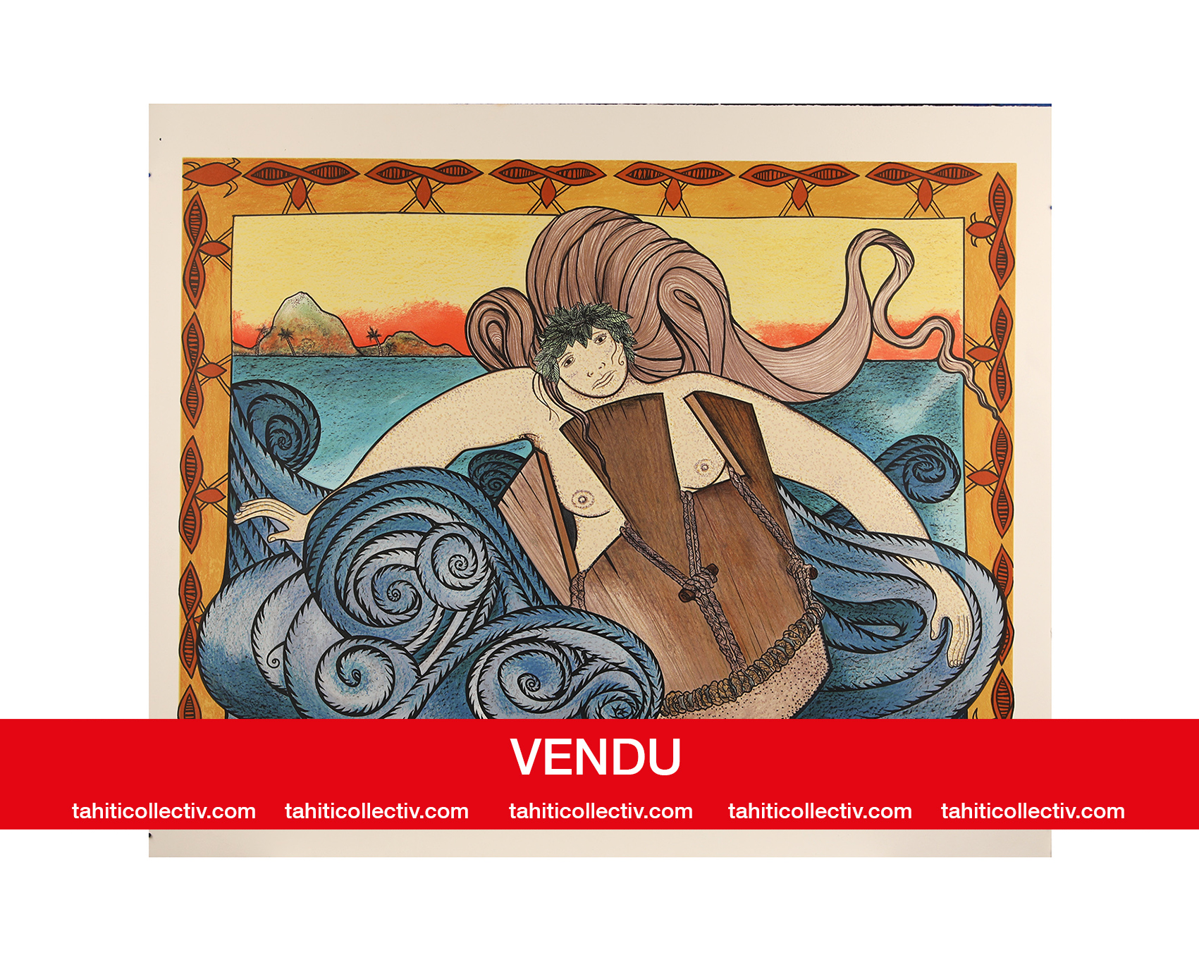 Bobby HOLCOMB - Litho. numérotée 20/20 HC (grand format) | Tahiti Collectiv