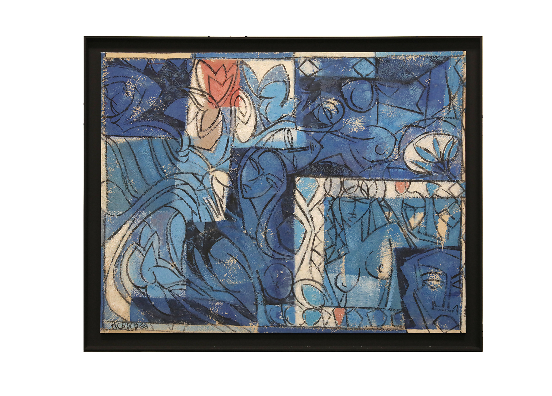Henri CROCQ - Grande toile signée et datée 1988 | Tahiti Collectiv