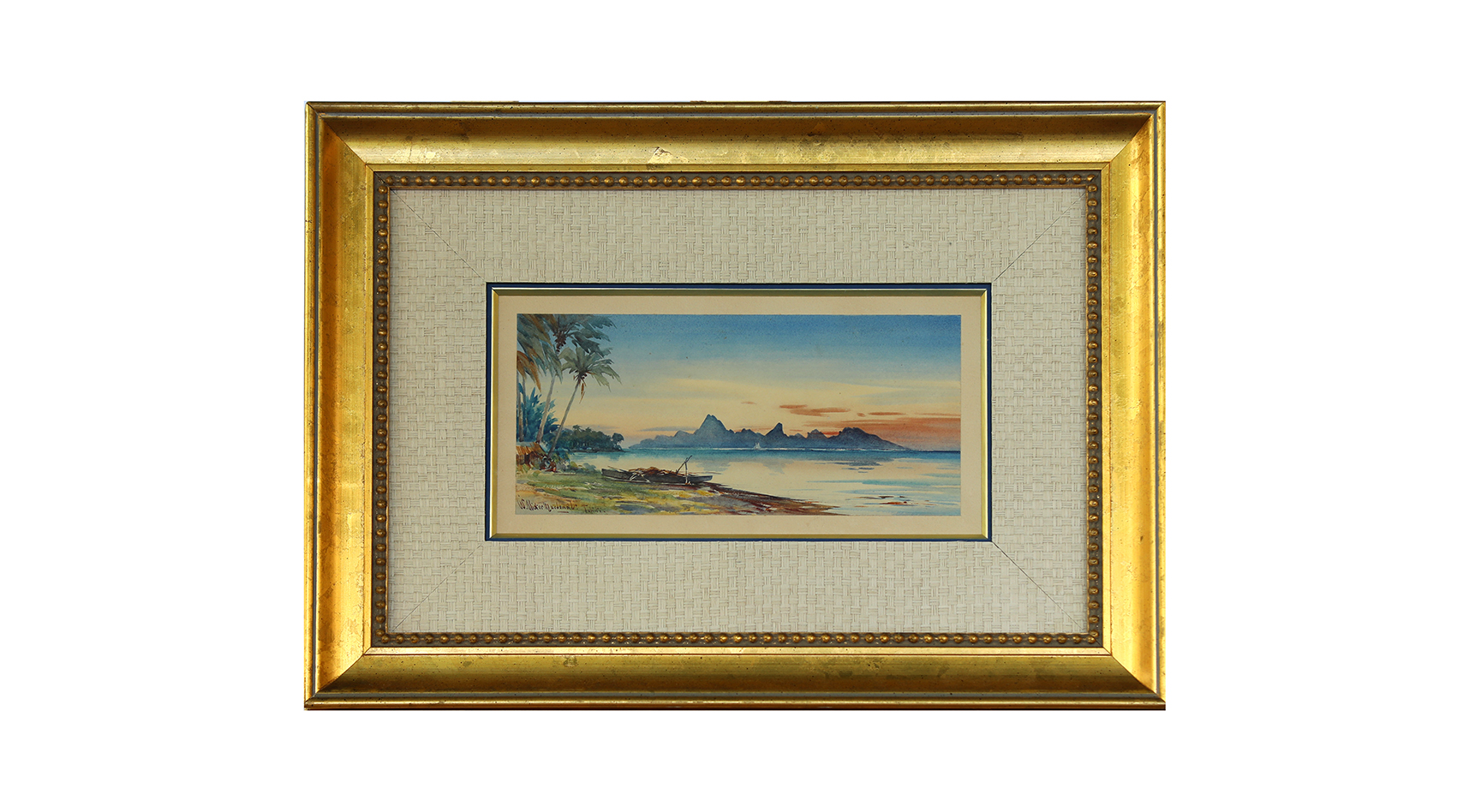 William Allister MAC DONALD - Aquarelle signée "plage de Faa'a ...
